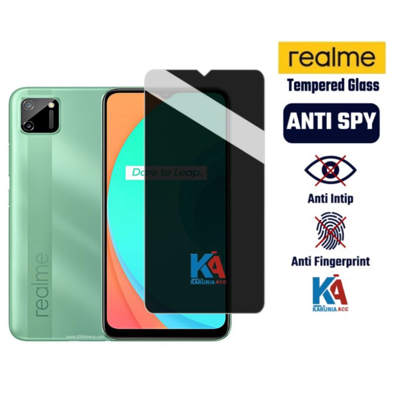 Jual Tempered Glass Anti Spy REALME C10 C11 C11 2020 C11 2021 C12 C15 C17 C20 C20A ANTI GORES ...