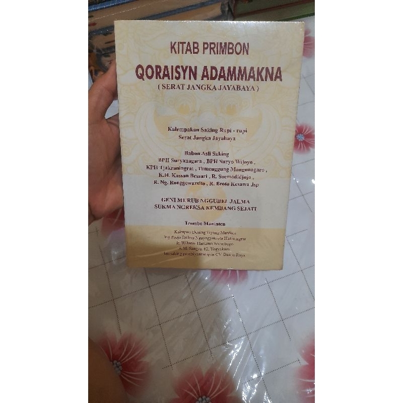 Jual Kitab Primbon Qoraisyn Adammakna (Serat Jangka Jayabaya) | Shopee ...