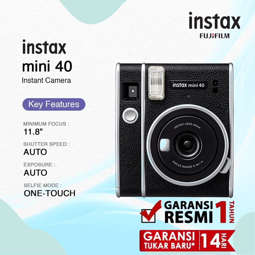 Jual Fujifilm Instax Mini 40 Instant Camera - Garansi Resmi | Shopee Indonesia