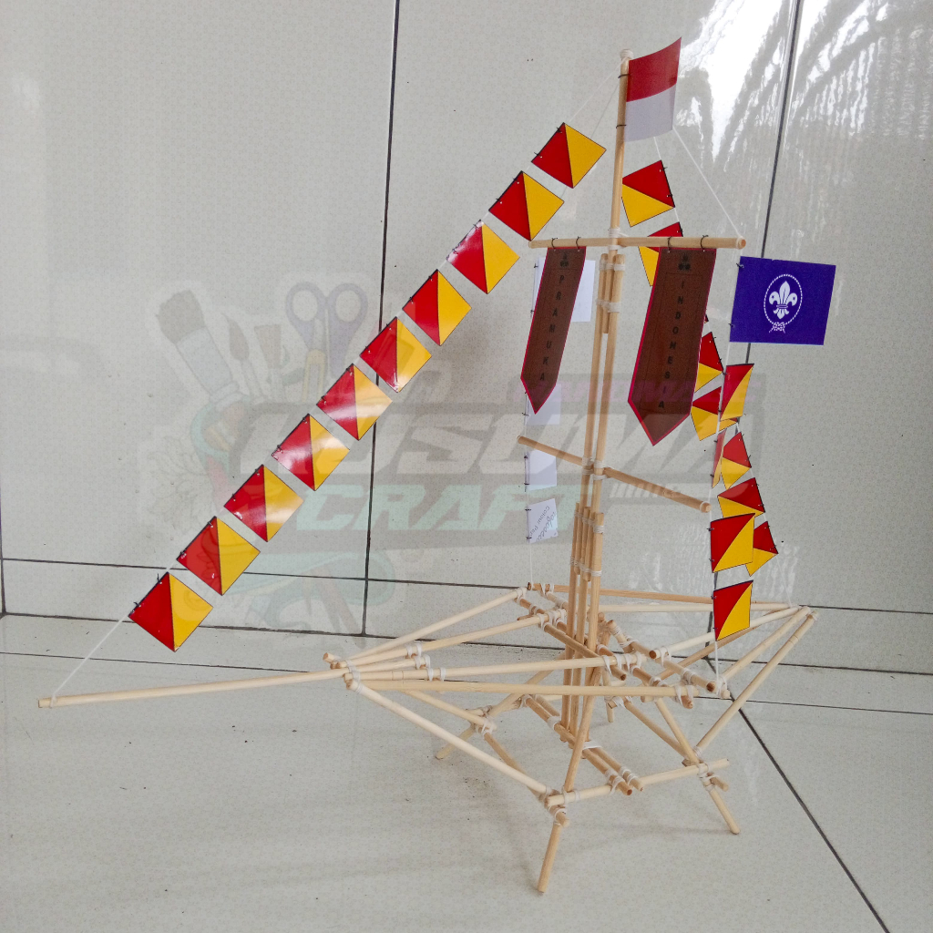 Jual Miniatur Pionering Pramuka Kapal Laut 30 Tongkat | Miniatur ...