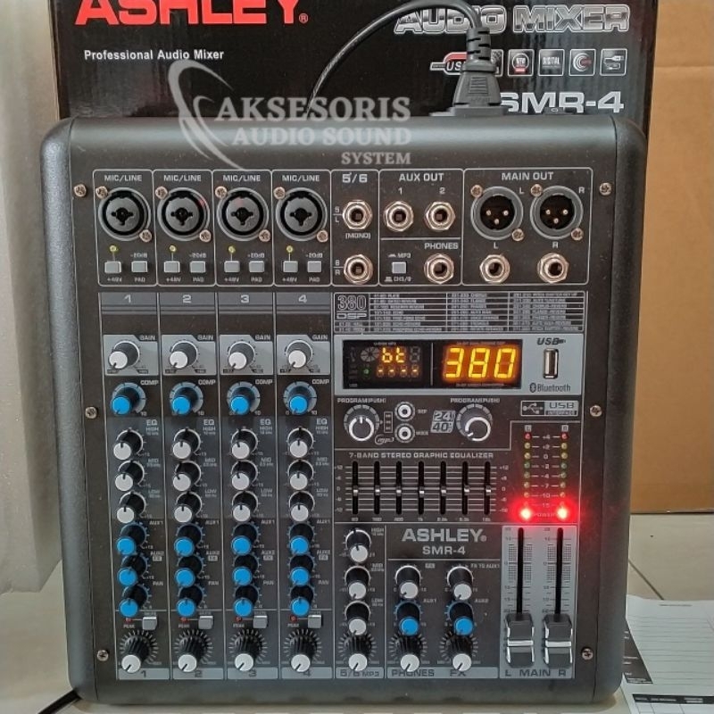 Jual Mixer ASHLEY SMR 4 Compress Efek Digital Reverb 320 DSP Terbaru Kualitas Bagus | Shopee ...