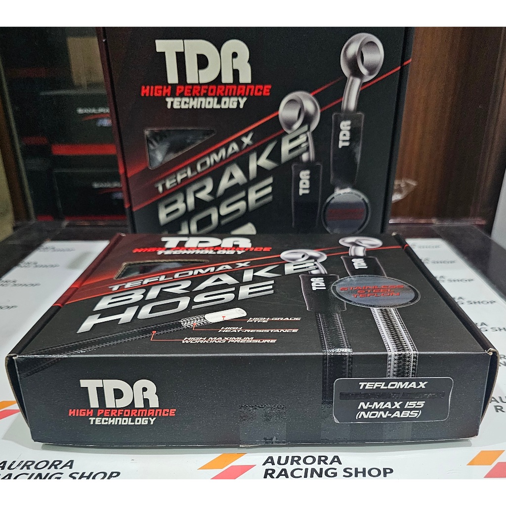 Jual SELANG REM SET TDR TEFLOMAX NMAX NON ABS / NMAX ABS BLACK CARBON ...