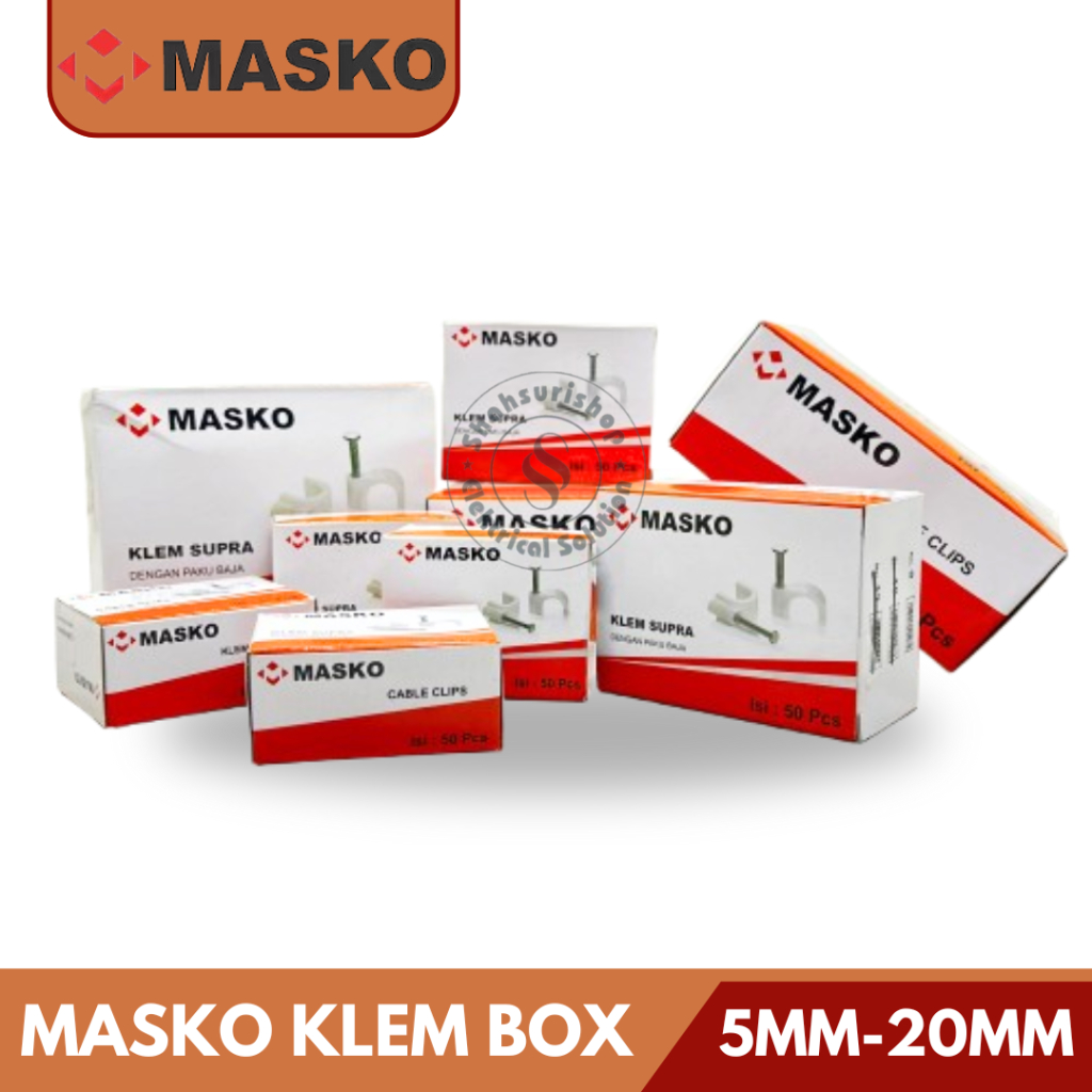 Jual MASKO KLEM KABEL KLEM SUPRA BOX DENGAN PAKU BAJA CLIP KABEL UKURAN ...