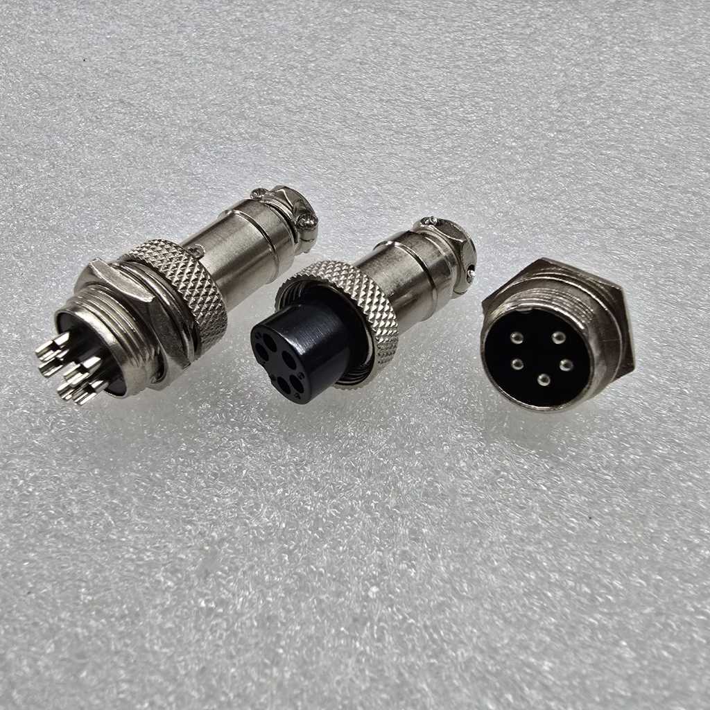 Jual Konektor Mic 5 Pin Bulat CB 5Pin Soket Pin 5 Besi GX16 For Radio Rig | Shopee Indonesia