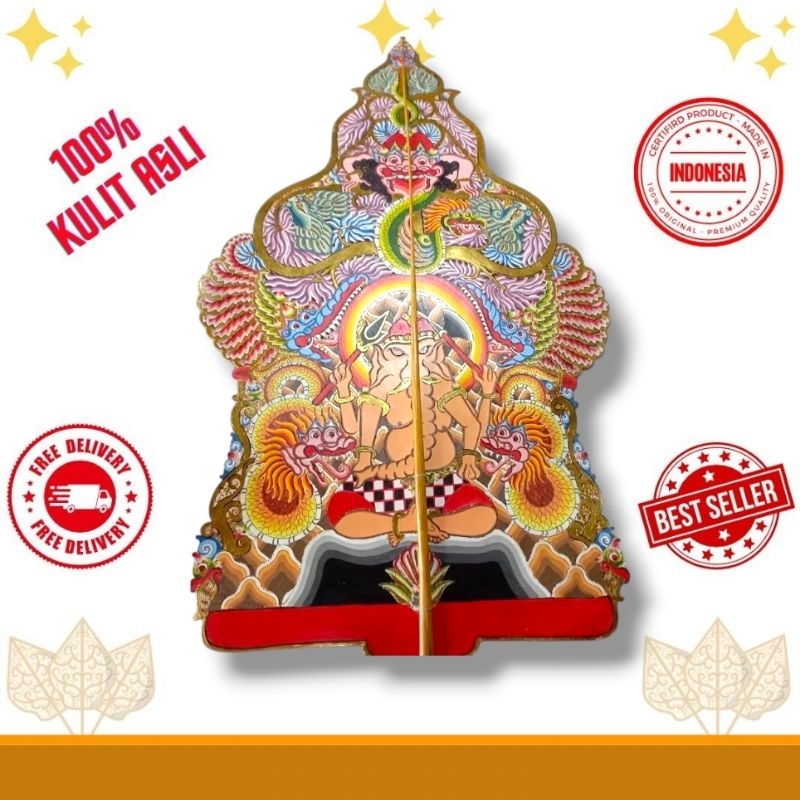 Jual Wayang Kulit Gunungan Kayon Motif Ganesha Alusan Ukuran 80cm ...