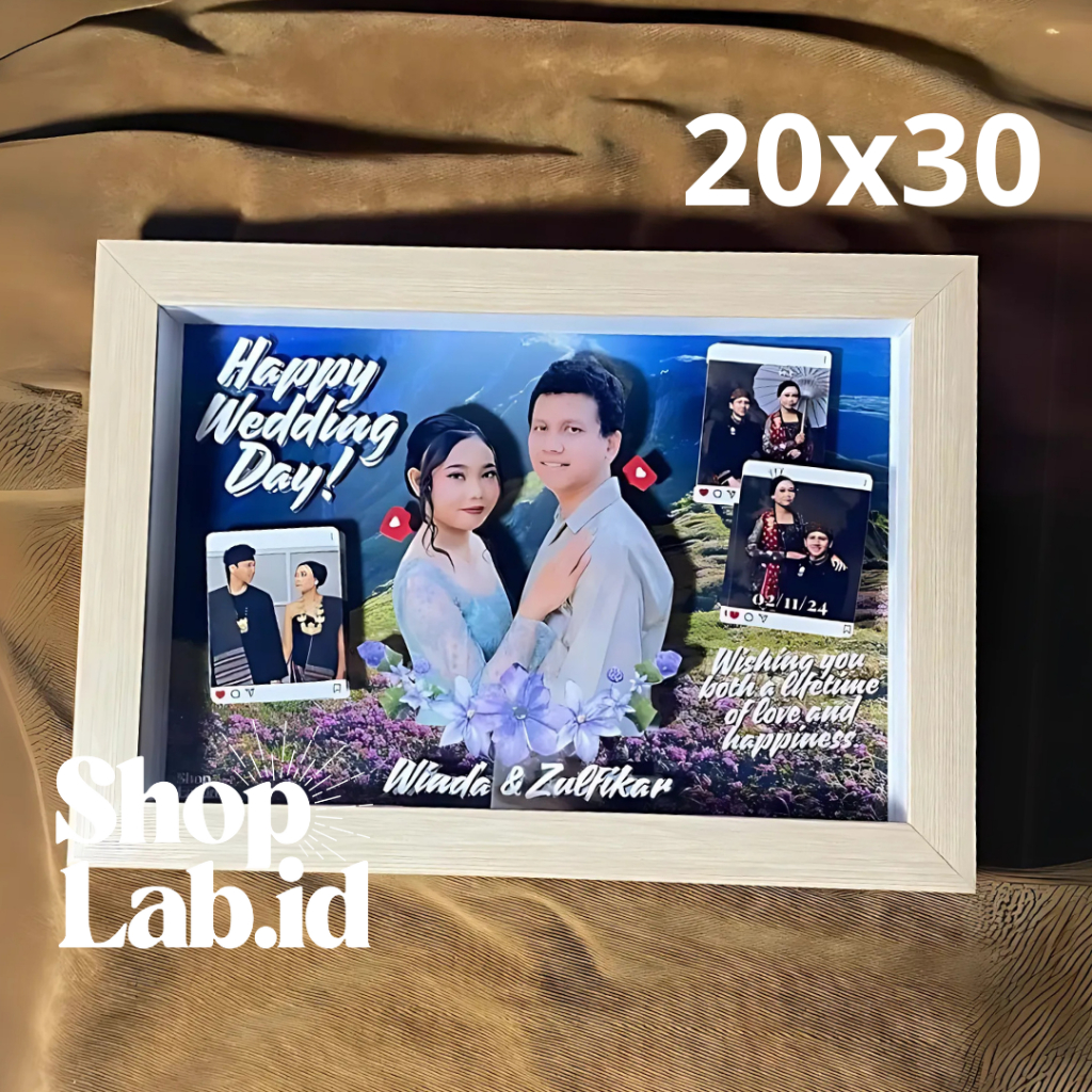 Jual Pop Art Kado Pernikahan / Wedding Gift 20x30 (A4) | Shopee Indonesia