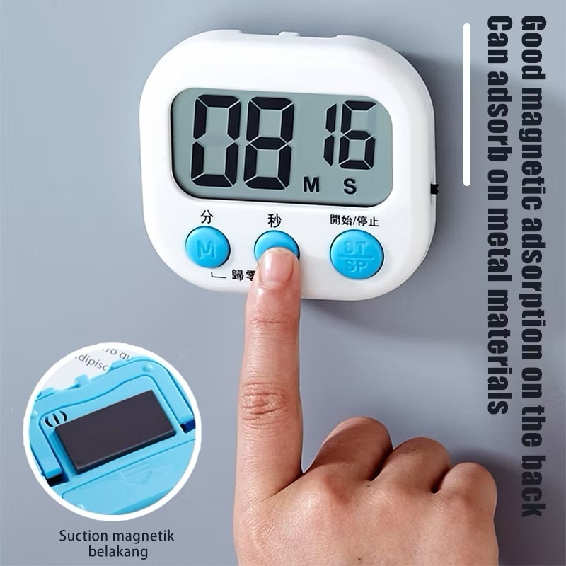 Jual 01129 Pengatur Waktu Masak Stopwatch Bermagnet Alarm Timer Masak ...