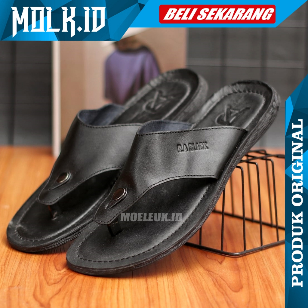 Jual MOLK Esmond Sandal Pria Casual Simpel Original Kulit Asli | Shopee ...