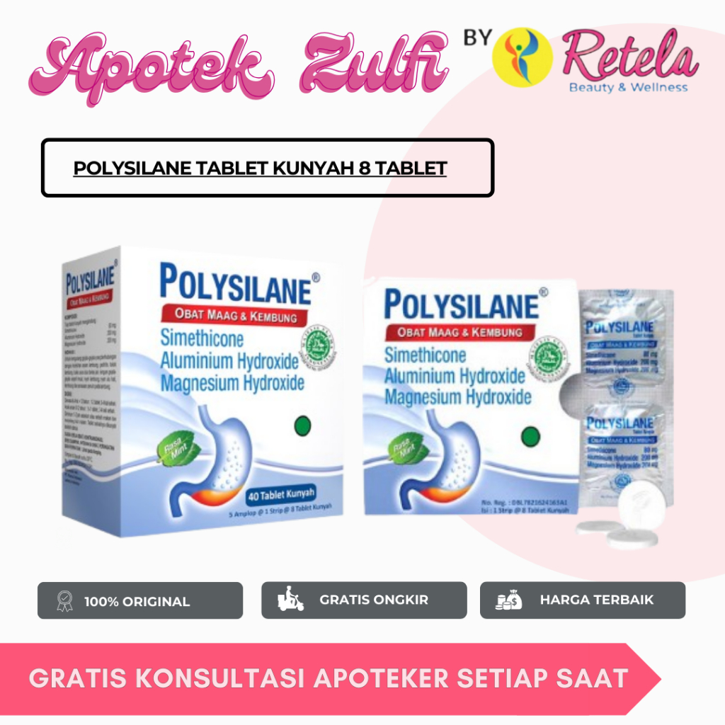 Jual POLYSILANE TABLET KUNYAH 8 TABLET | Shopee Indonesia