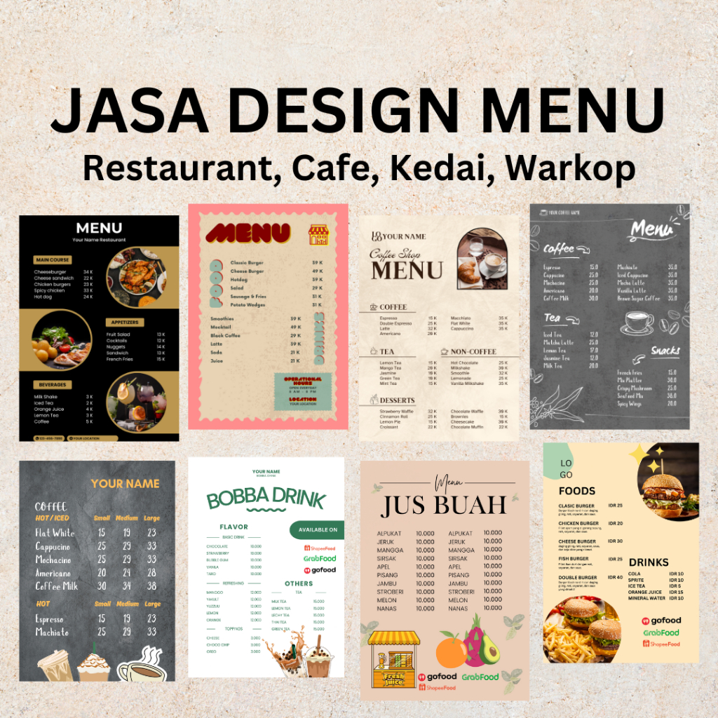 Jual Jasa Desain Menu | Design Daftar Menu | Desain Menu Makanan ...