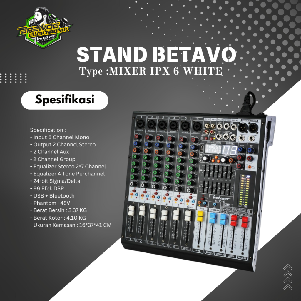 Jual BREWOG BETAVO INDONESIA MIXER IPX 6 WHITE | Shopee Indonesia