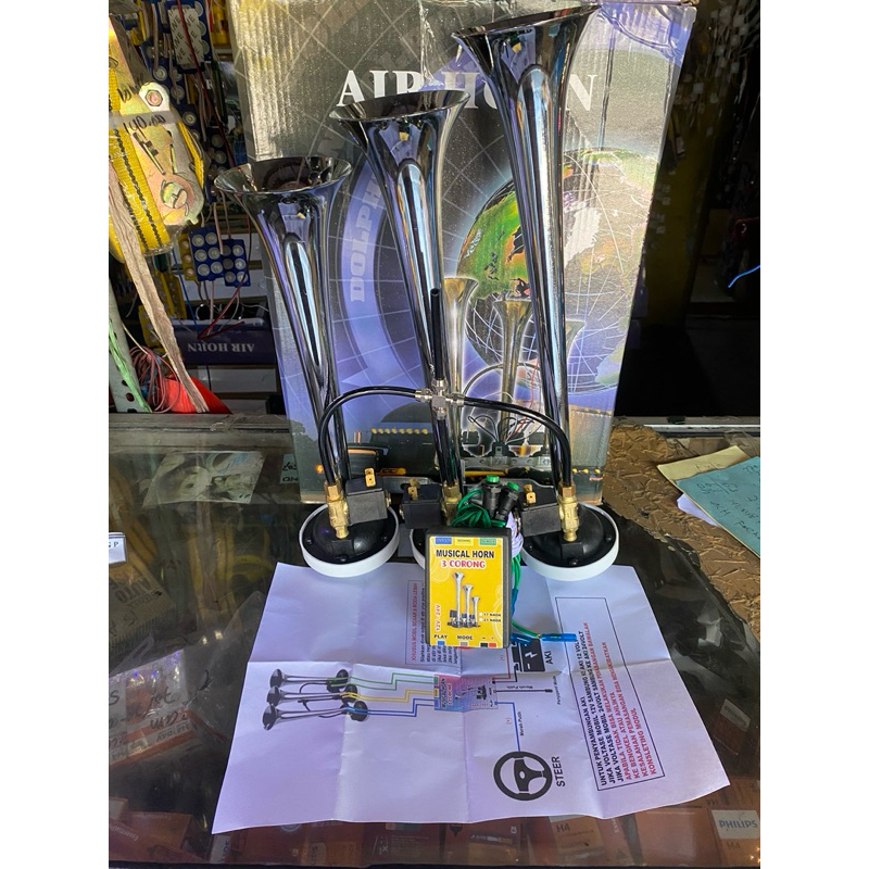 Jual KLAKSON TELOLET 3 CORONG ALL MERK 12V / 24V TINGGAL PILIH ...