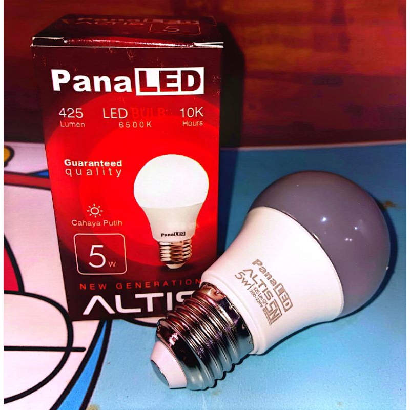 Jual PANALED ALTIS LED Lampu Bohlam Bulb 5W / 5 watt E27 220V Putih 6500K | Shopee Indonesia