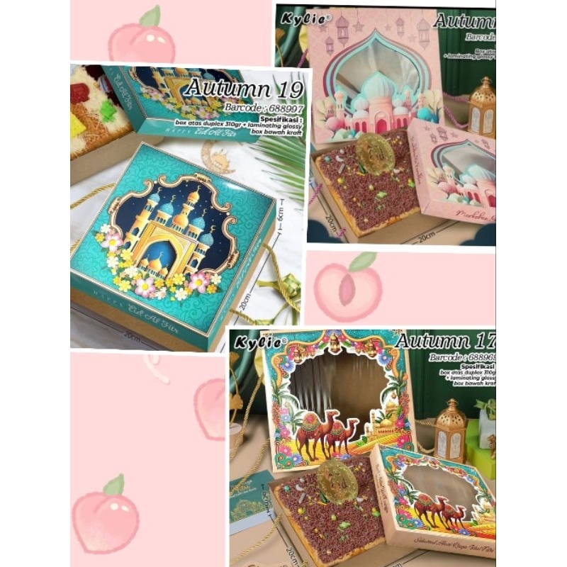 Jual SOFT PINKY Exclusive Box Lebaran 20x20 X6cm Box Lebaean Cookies ...