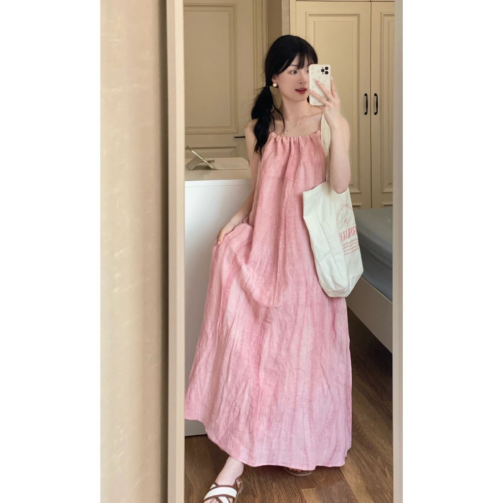 Jual Rosie Pink Long Skirt Midi Dress 1115 (S-2XL) | Shopee Indonesia
