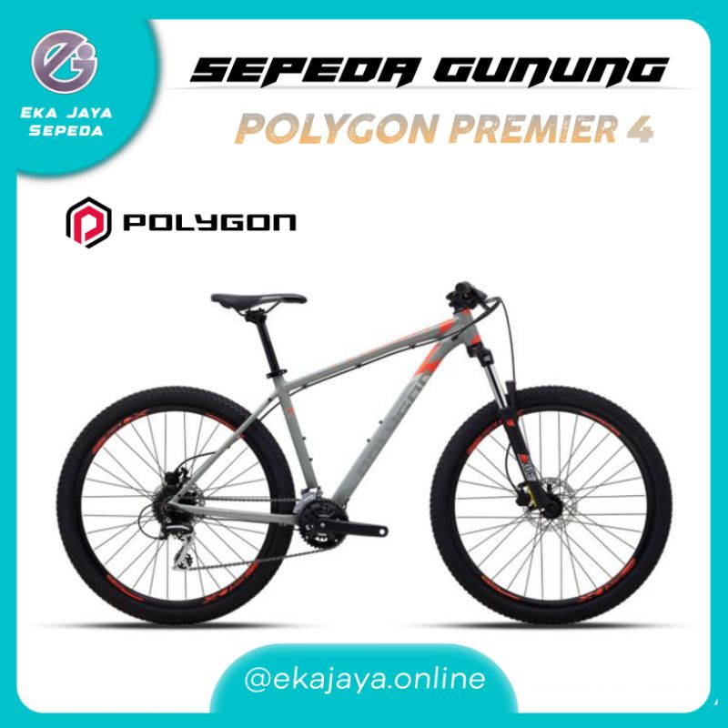 Jual Sepeda Gunung MTB 27.5 POLYGON Premier 4 - Grey | Shopee Indonesia