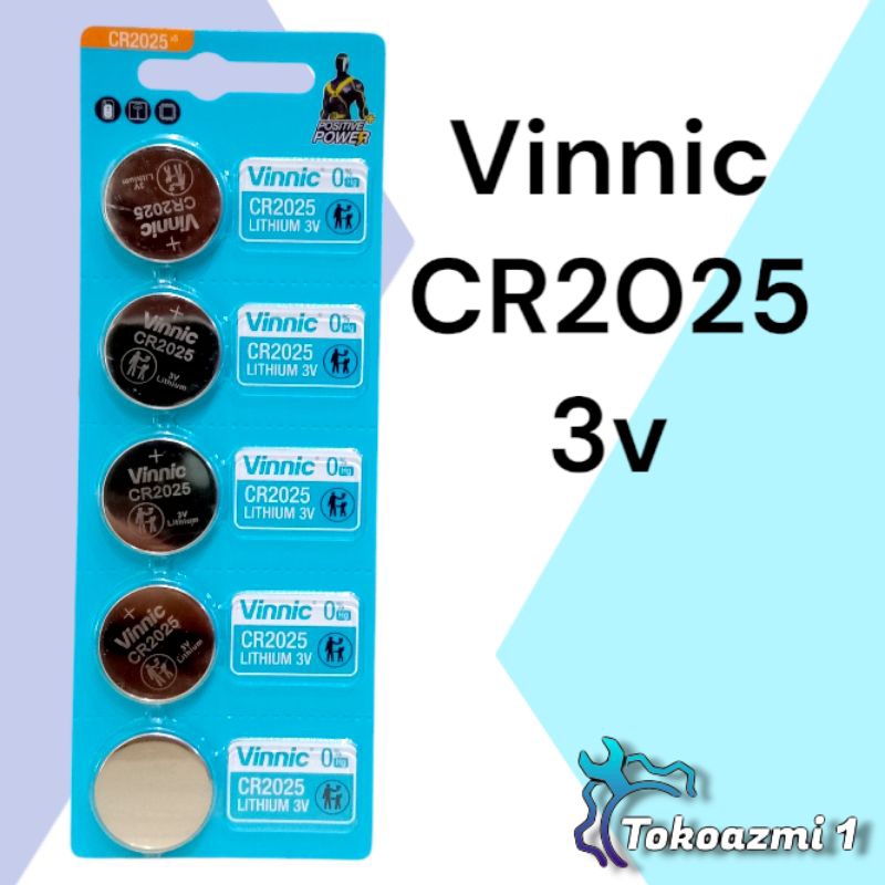 Jual Baterai Original Vinnic CR2025 Lithium Battery 3v Perlembar Isi 5 Pcs | Shopee Indonesia
