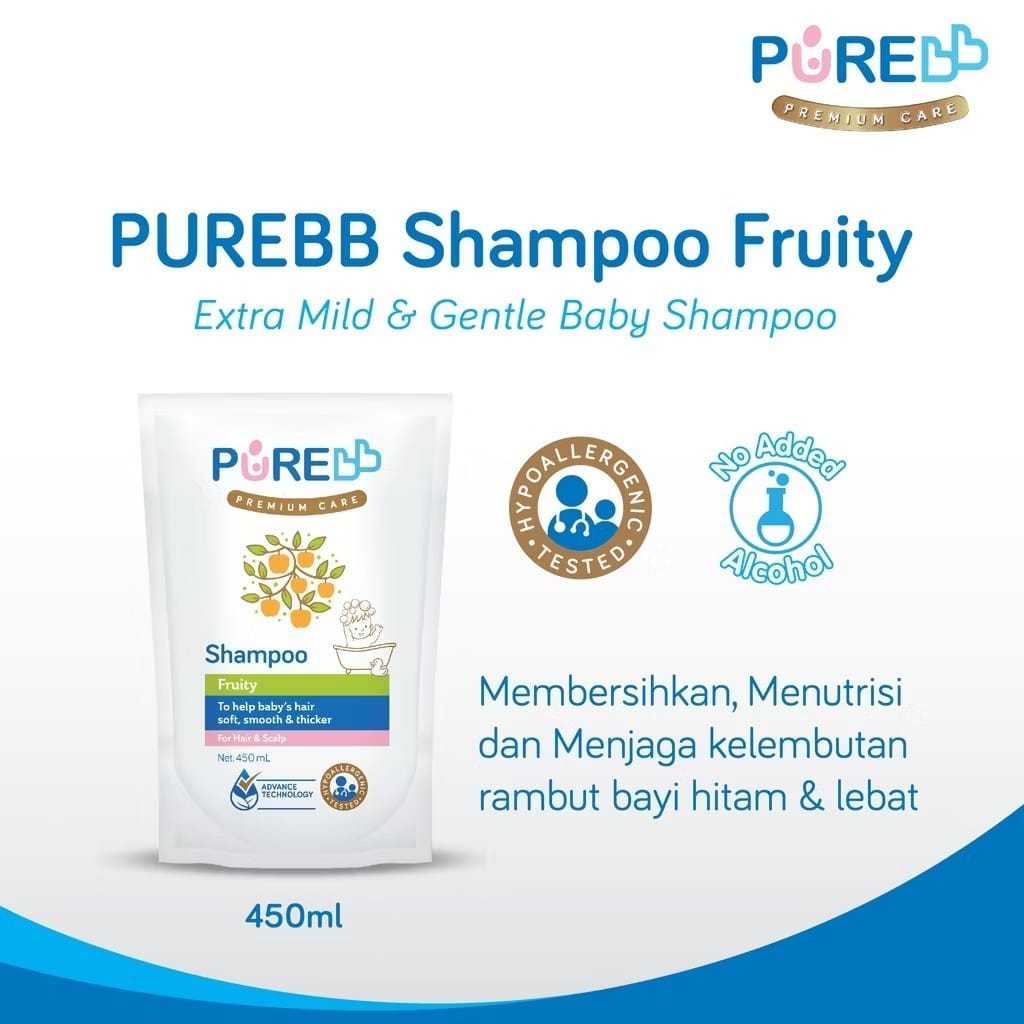 Jual Pure Baby Shampoo Aroma Freshy dan Fruity Refill Pack 450ml / Shampoo Cair Pure Baby Refil ...