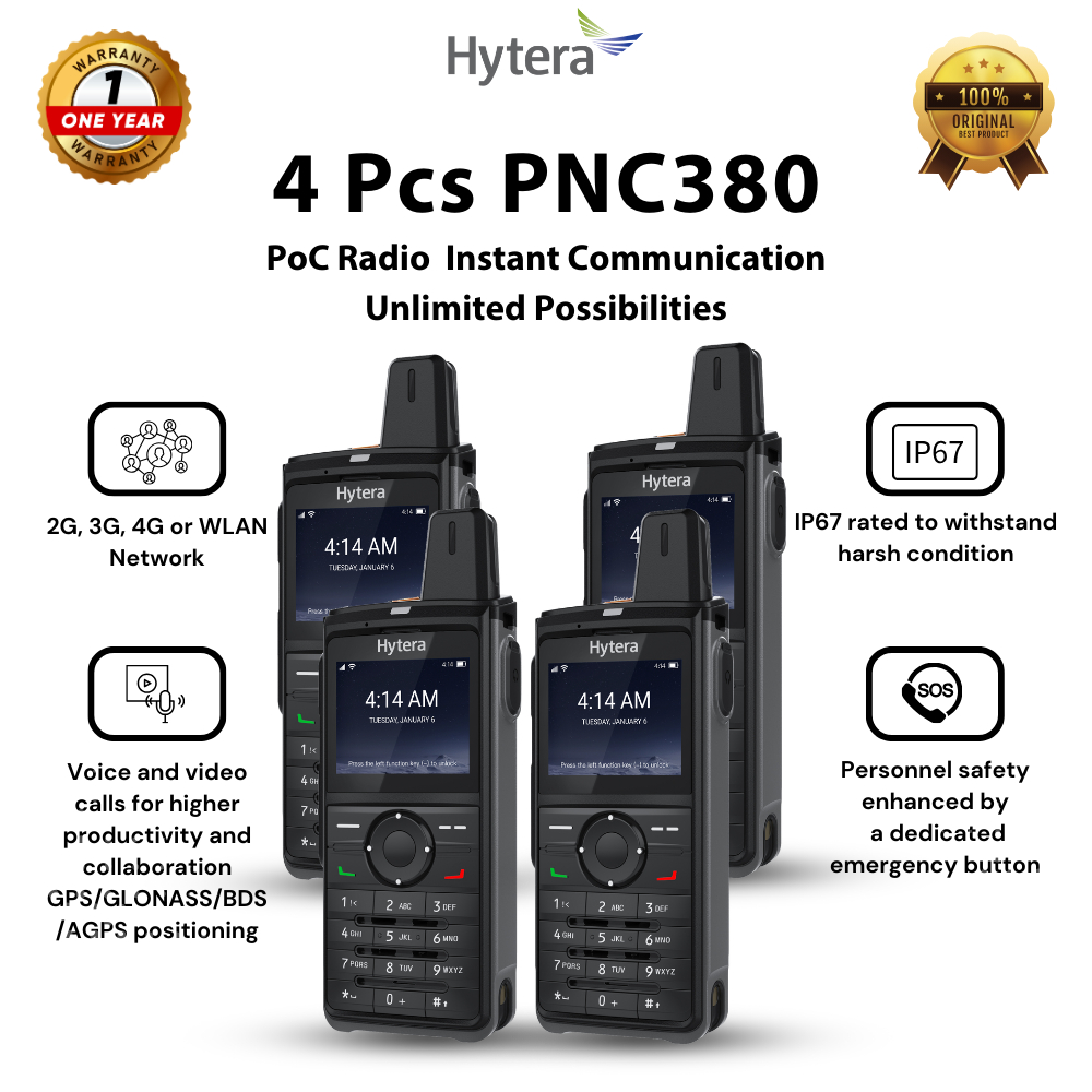 Jual Hytera PNC380 (4 pcs) PoC Radio Instant Communication Unlimited ...