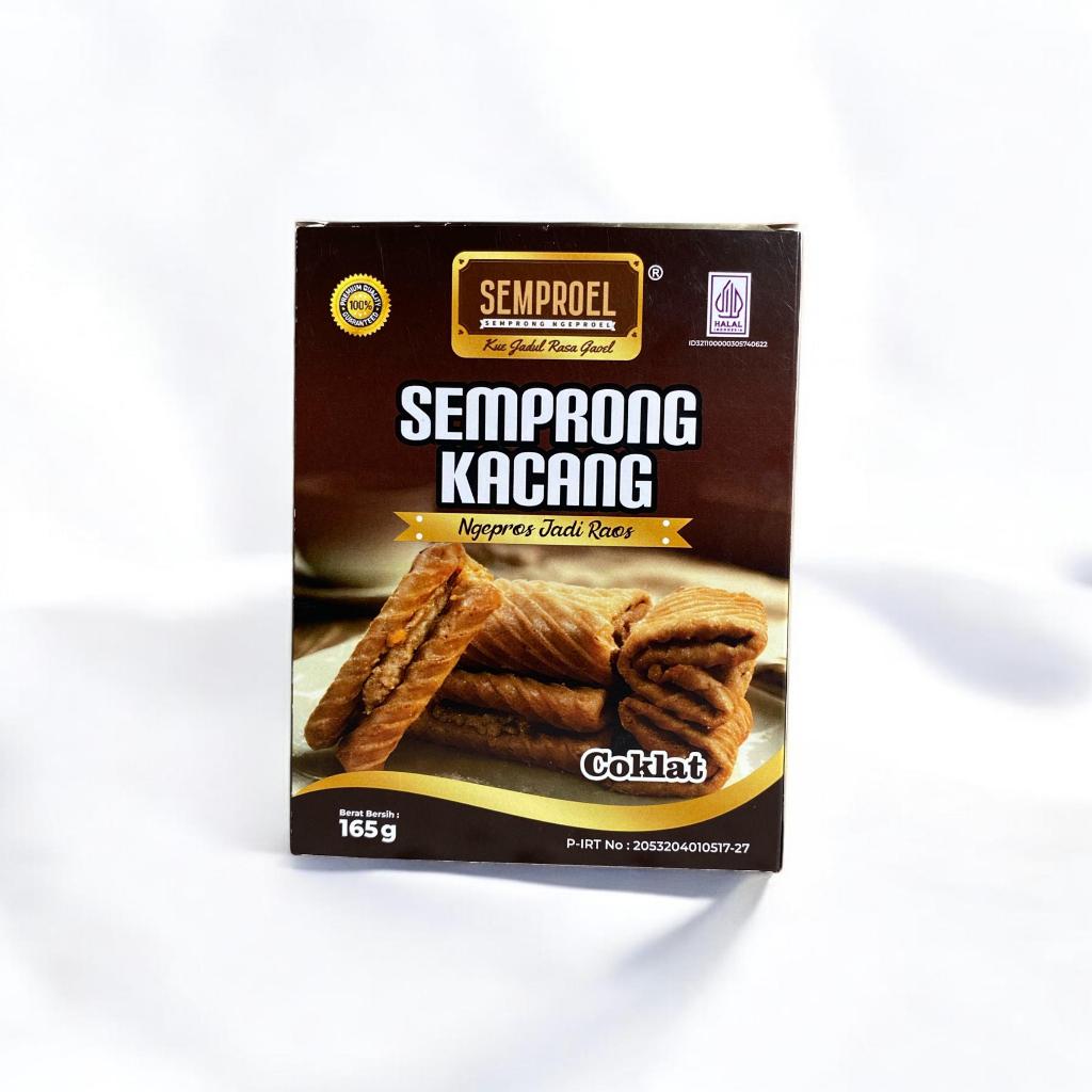 Jual SEMPROEL - Semprong Ngeproel Isi Kacang Rasa Cokelat | Kue ...