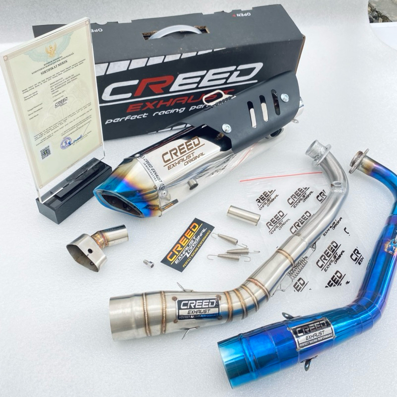Jual Knalpot CREED Exhaust type GP STAR Fullset STAINLESS Anti karat ...