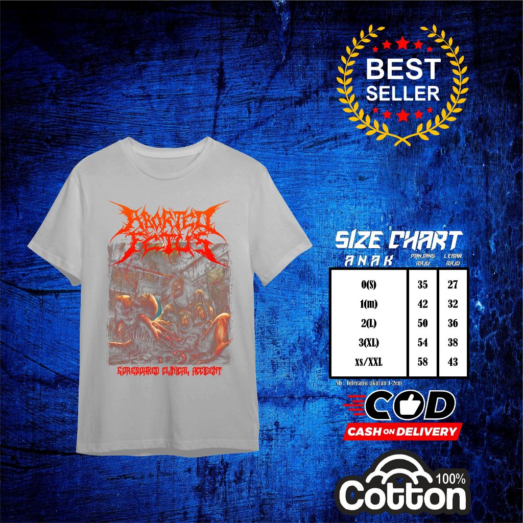 Jual Kaos Metal / Baju metal band/edisi ABORTED FETUS _Goresoaked ...