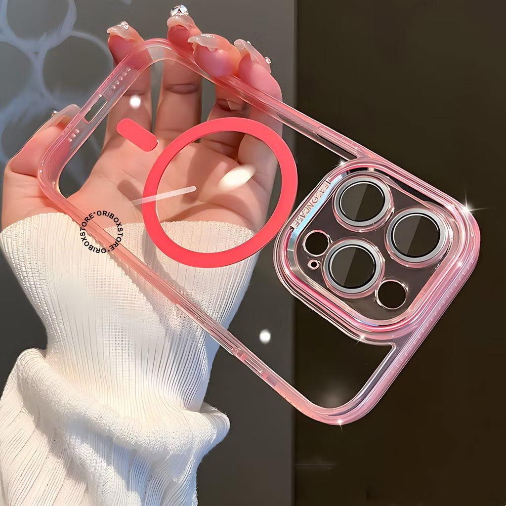 Jual EASON Claer Magsafe Case Luxury With Lens Protector - Hardcase/Casing Hp Compatible For ...