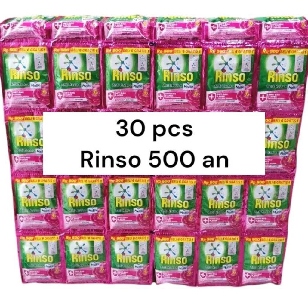 Jual RINSO CAIR 30 PCS KEMASAN RP. 500 an | Shopee Indonesia