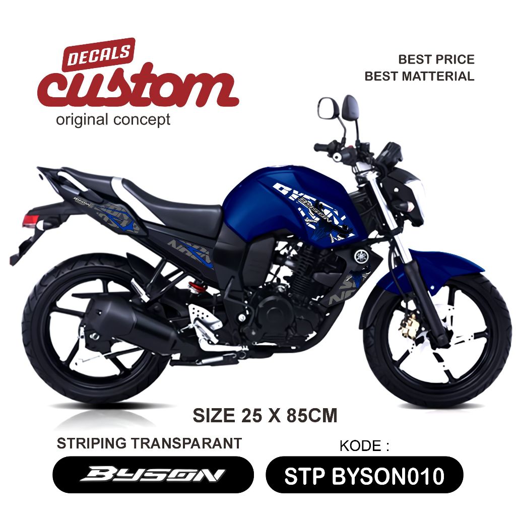 Jual decal transparan yamaha byson 150 striping ultra uv transparan ...