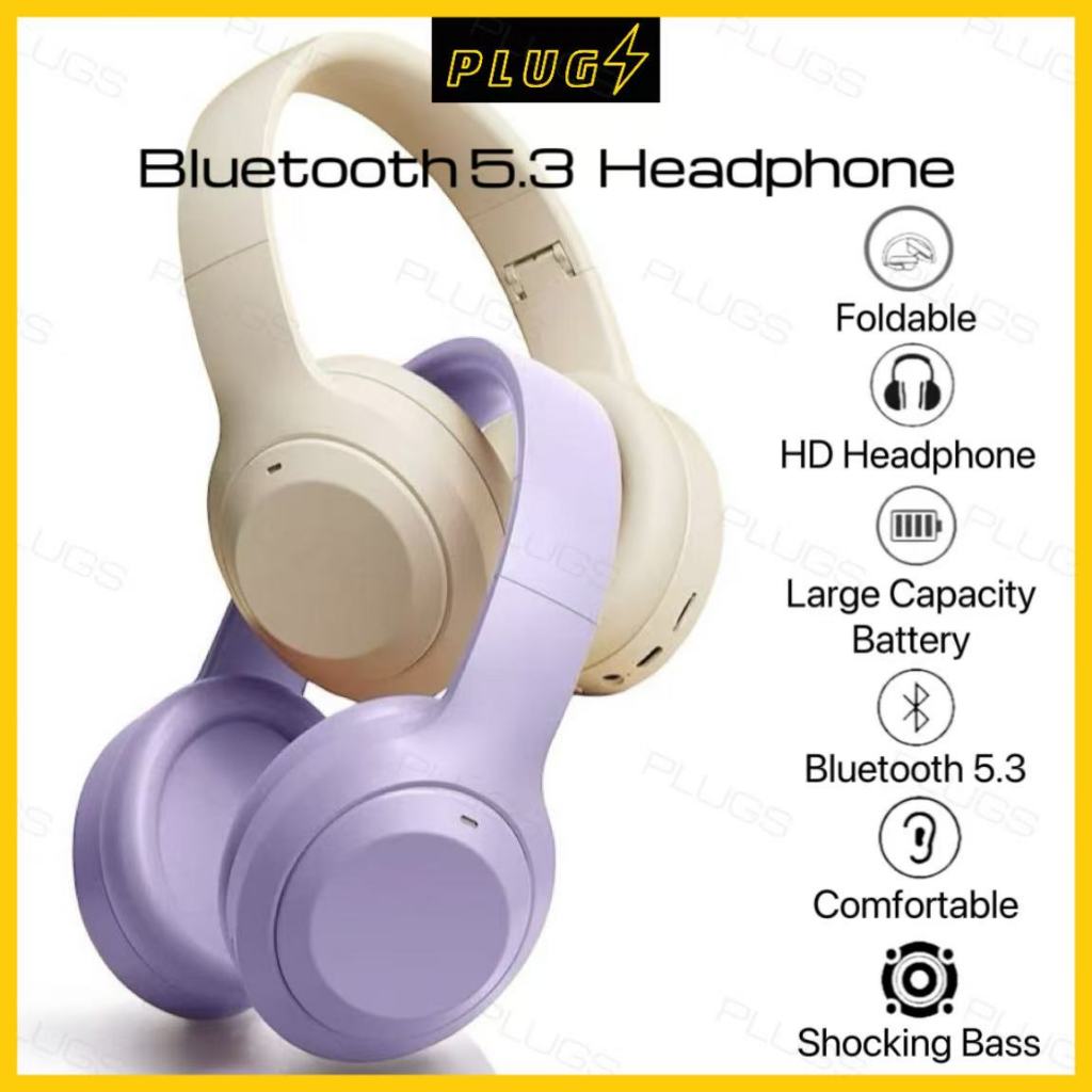 Jual [COD] PLUGS L500 Headphone Foldable Wireless Bluetooth L500 5.3 ...