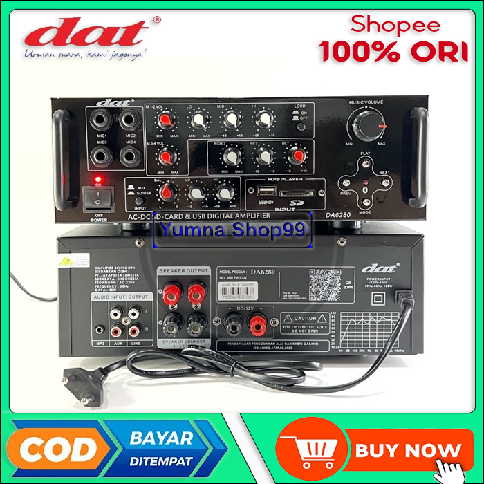 Jual Amplifier Dat DA 6280 / Power Amplifier Dat DA 6280 Original Ampli ...