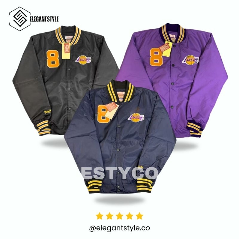 Jual [ELEGANTSTYLE] Jaket Varsity Baseball LAKERS 8 ElegantStyle Unisex ...