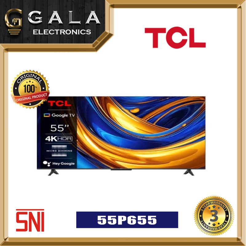 Jual LED ANDROID TV TCL 55P655 4K GOOGLE TV 55 INCH | Shopee Indonesia