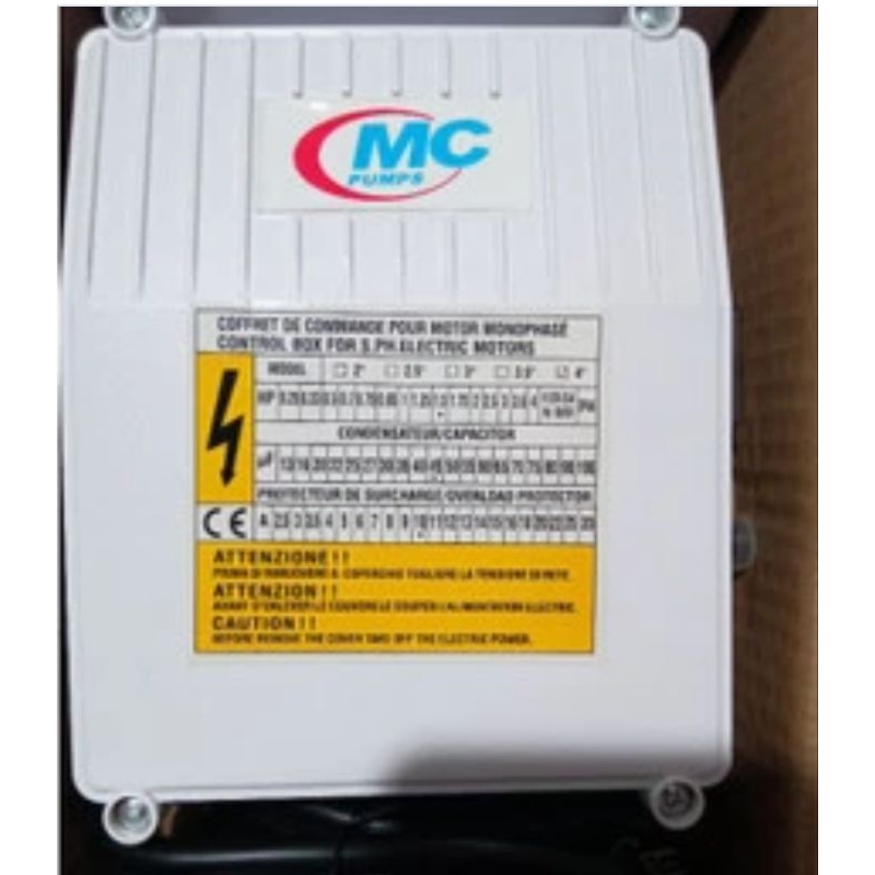 Jual Control Box Pompa Satelit/Submersible Ukuran 1,5 HP 220-240V/50Hz ...