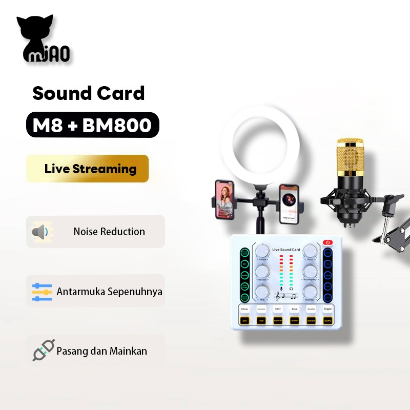 Jual Sound Card Bluetooth M8 Audio USB External soundcard full set ...