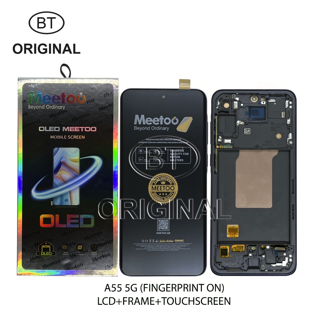 Jual LCD SAMSUNG A55 5G - A556 FINGERPRINT ON +FRAME - OLED MEETOO ...