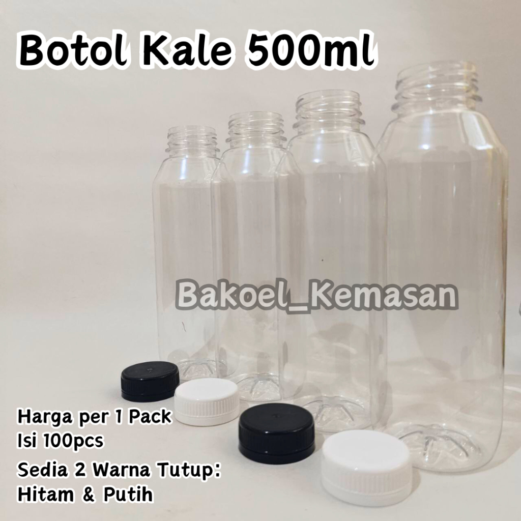 Jual Botol Kale Bulat PREMIUM TEBAL 40gr 500ml / Botol Minuman Coklat ...