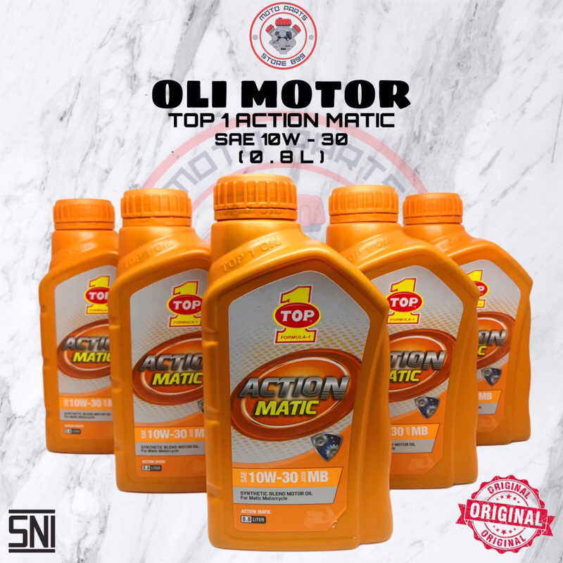 Jual OLI MESIN MOTOR MATIC TOP 1 MATIC SAE 10W-30 0.8 Liter | Shopee Indonesia
