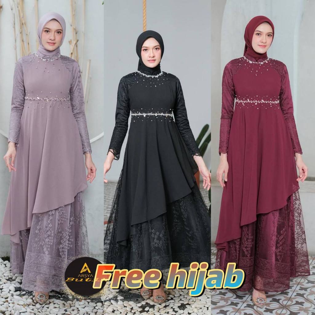 Jual Rena Dress Brukat Gamis Lebaran Terbaru Dress Kondangan Gamis Brukat Maxi Pesta Lamaran ...