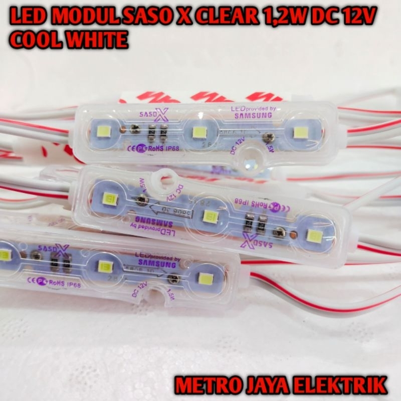 Jual Lampu LED Module 3 Mata Samsung Saso X Clear 1,2W Ip68 DC /12V Cool White | Shopee Indonesia
