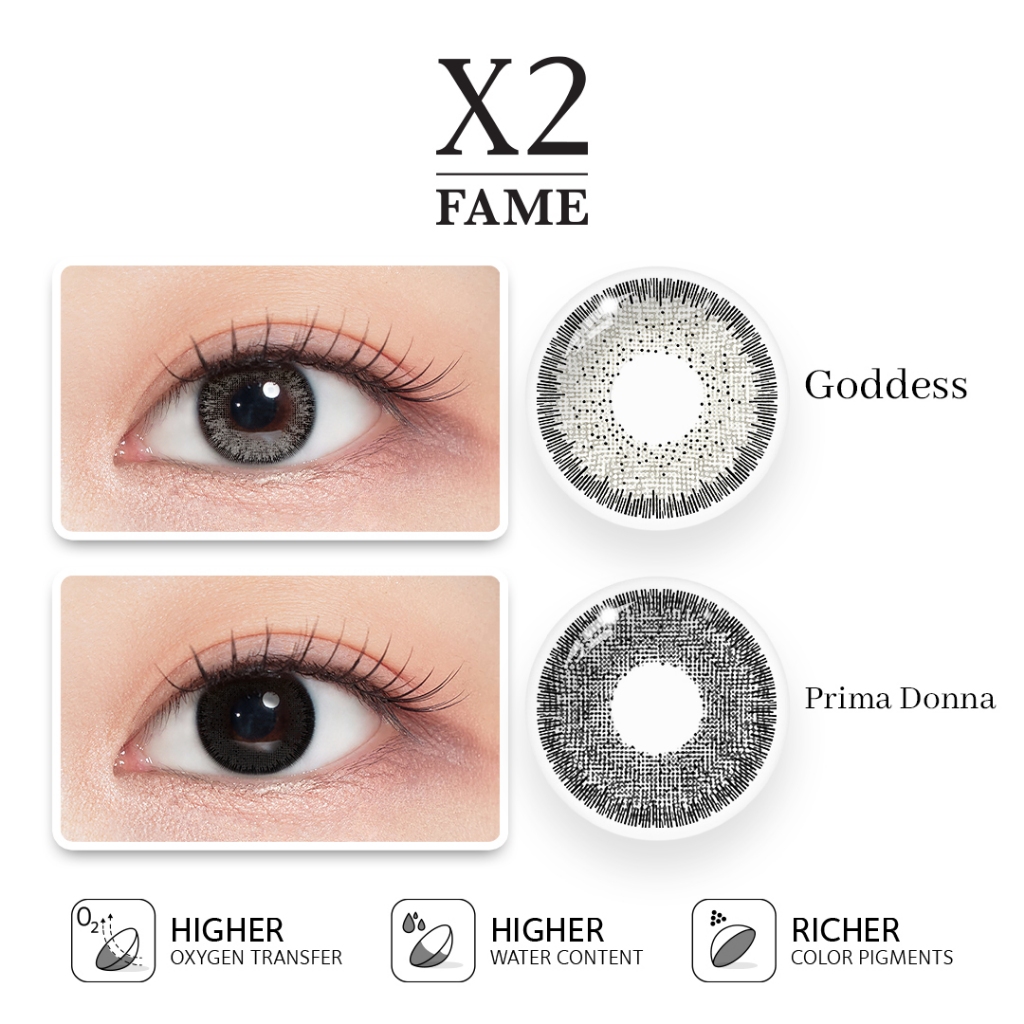 Jual X2 FAME - Goddes | Prima donna | Softlens X2 | Softlens Minus ...