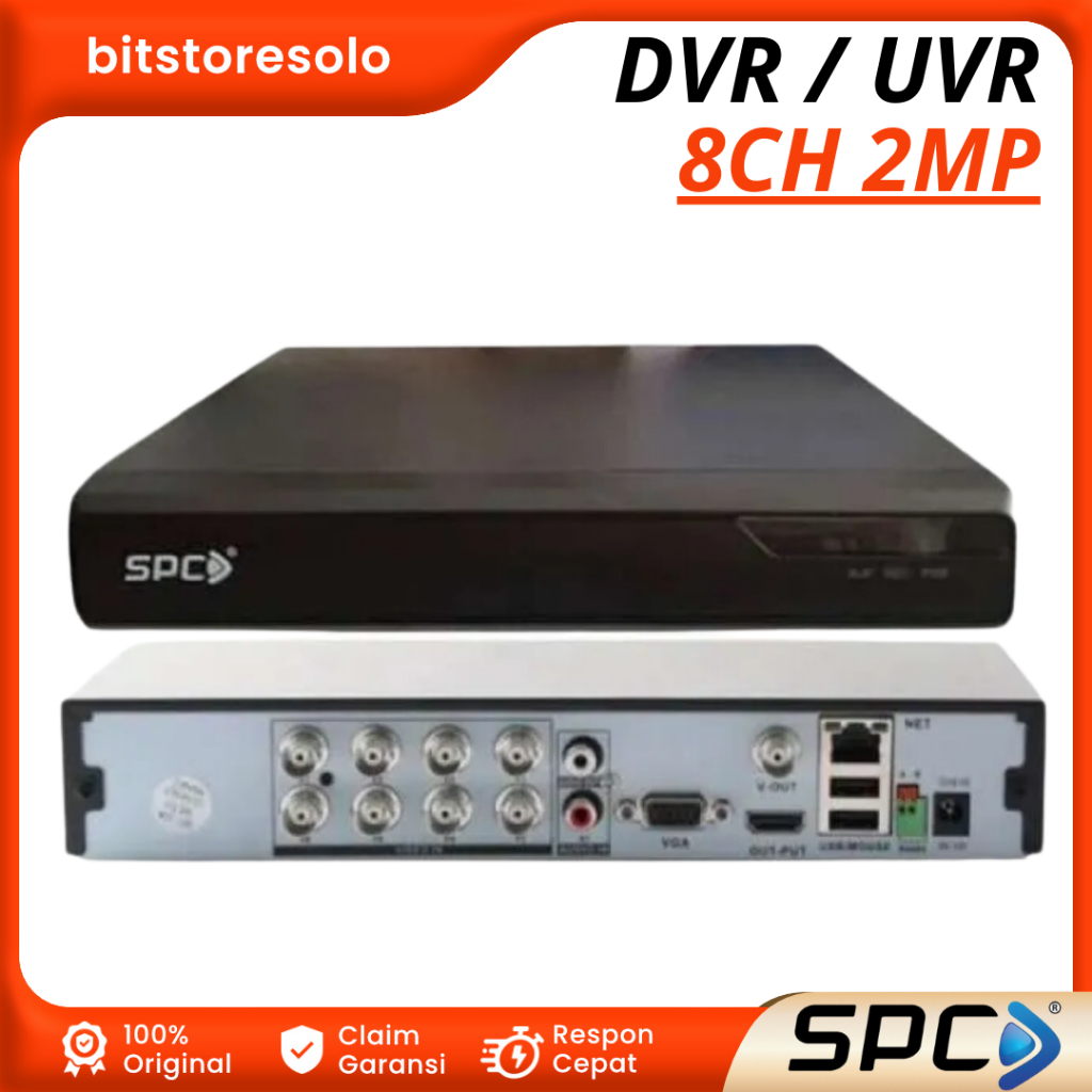 Jual DVR UVR Video Recorder SPC 8Channel 2MP | Shopee Indonesia