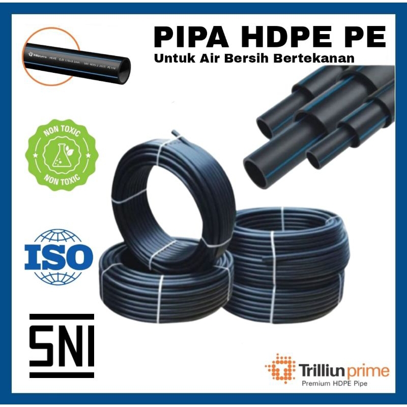 Jual Pipa HDPE 1” inch Selang HDPE Hitam | Shopee Indonesia