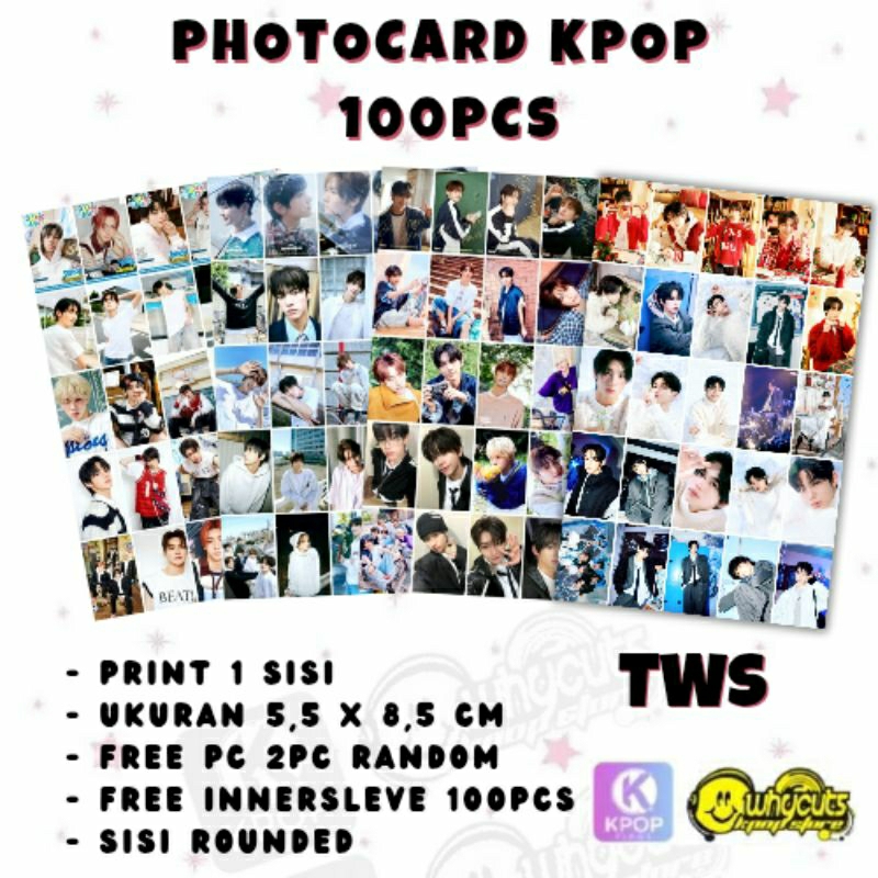 Jual [100pcs] PC PHOTOCARD SET KPOP TWS ISI 100PCS - FREE INNER SLEVEE PRINT 1 SISI BAHAN TEBAL ...