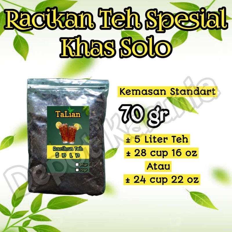Jual Teh Racikan Spesial Khas Solo 70gr Racikan Teh Wasgitel Kemasan 70 ...