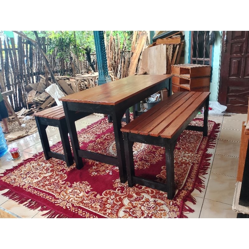 Jual Satu set meja makan meja warkop meja belajar meja bar meja cafe ...