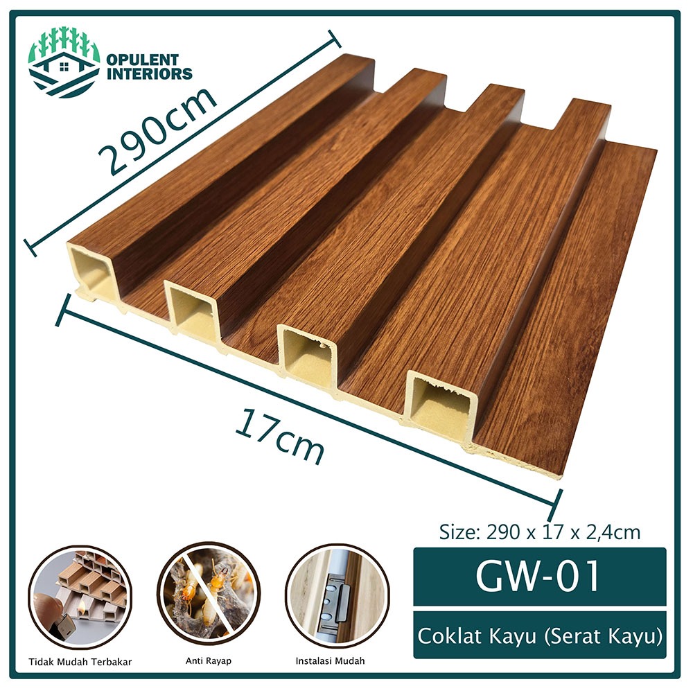 Jual Woodpanel dinding WPC / Wallpanel PVC Motif Kayu Dekorasi Interior ...