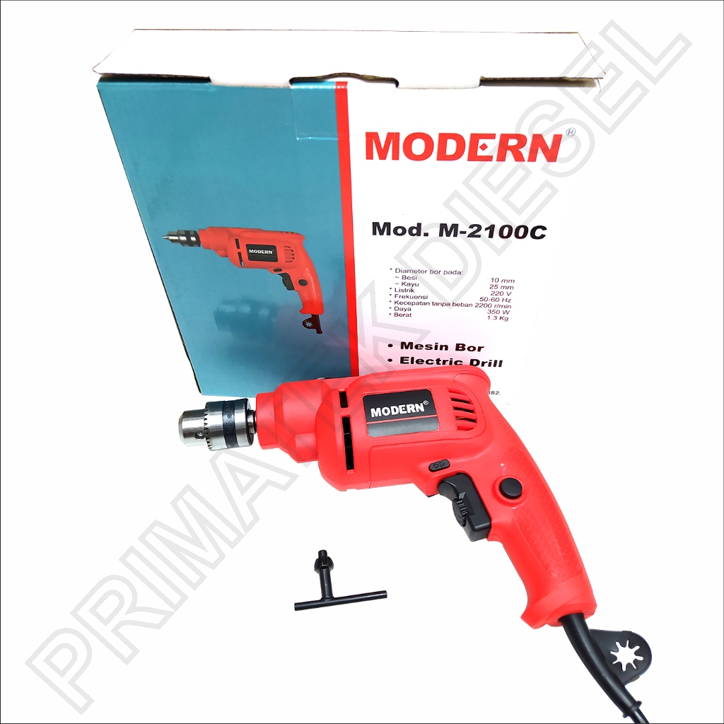 Jual Mesin Bor Tangan M2100C MODERN Besi Kayu Listrik 10 mm / Bor ...