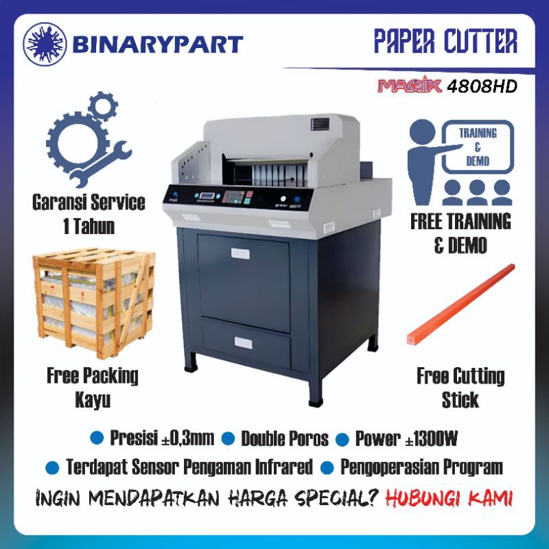 Jual Mesin Automatic Paper Cutter / Pemotong Kertas Otomatis 48cm MAGIX ...