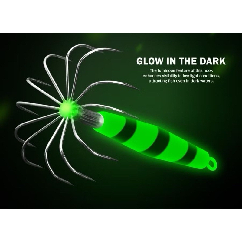 Jual Pancing Cumi Umbrella jig Zebra Glow | Shopee Indonesia